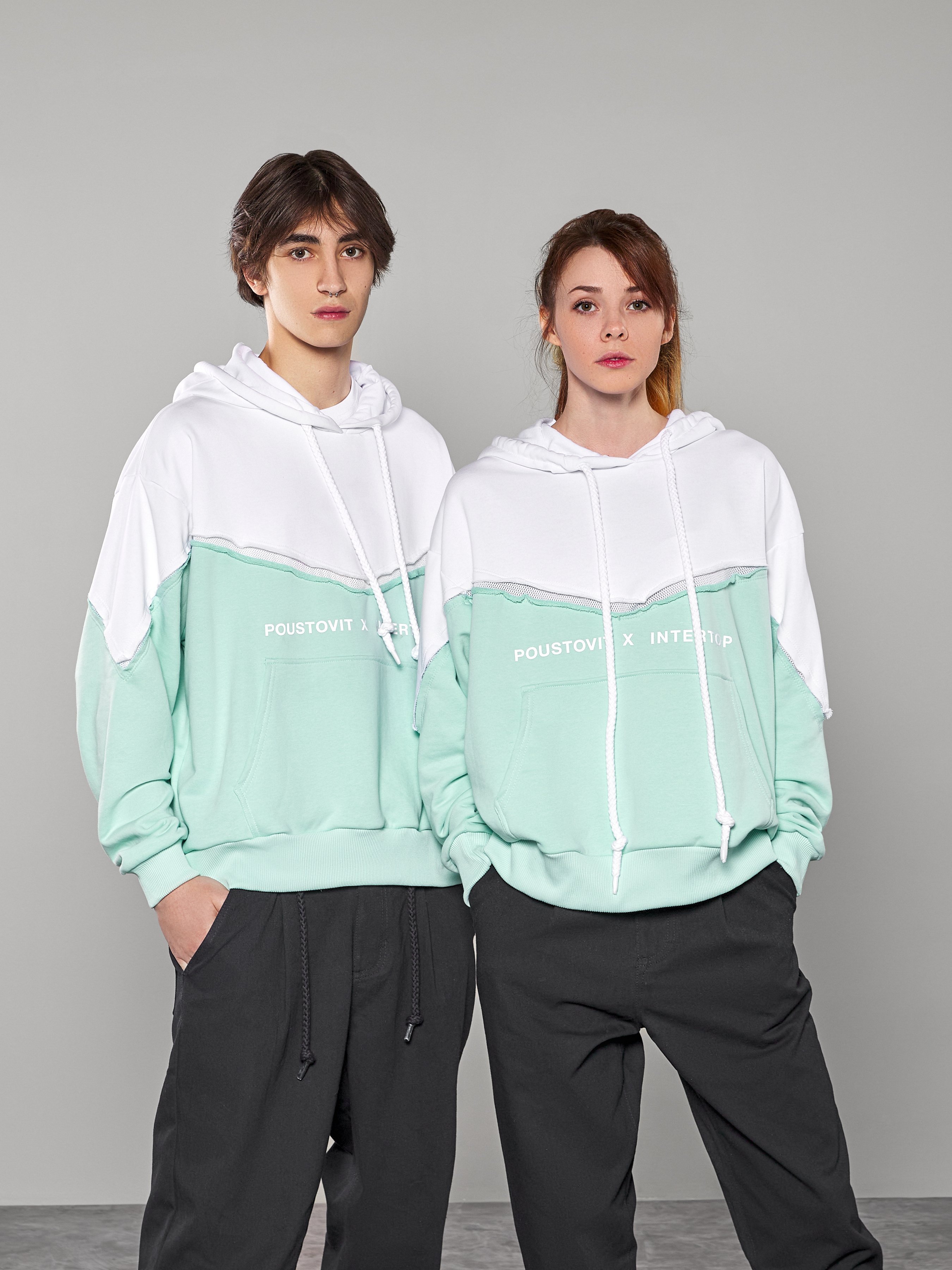 Худі POUSTOVIT X INTERTOP ITOPPOUS(худиУББ)01, колір: Бірюзовий - купити в Києві, Україні в ...