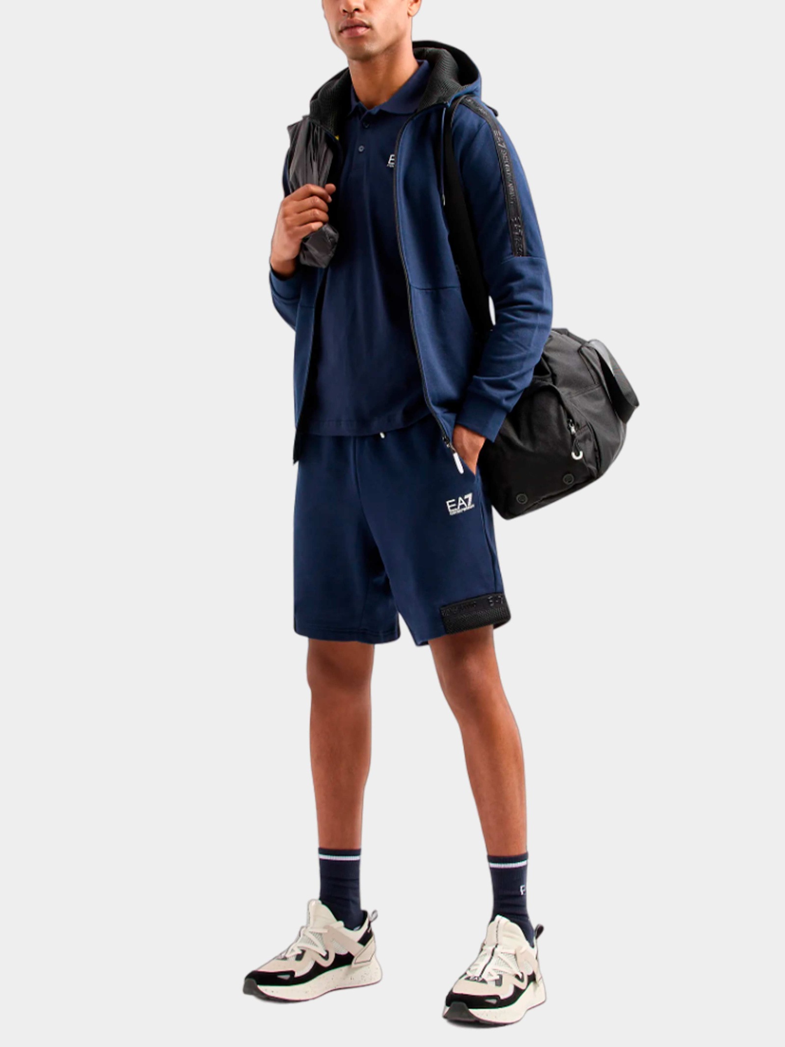 Поло EA7 3DPF23-PJ02Z-0554 для мужчин, цвет: Тёмно-синий - купить по ...