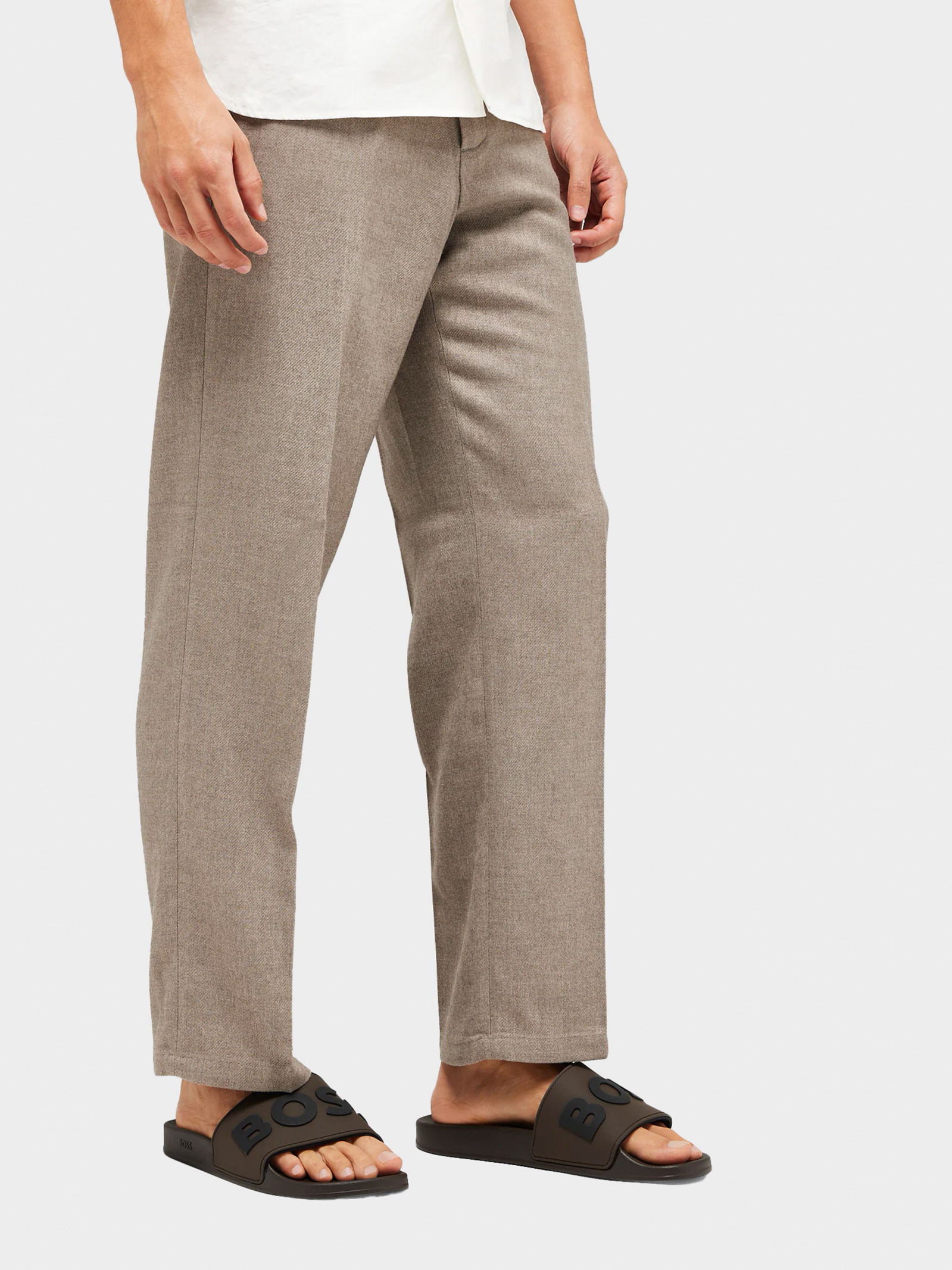 Шлепанцы Boss 50498241-205 для мужчин, цвет: Тёмно-коричневый - купить ...