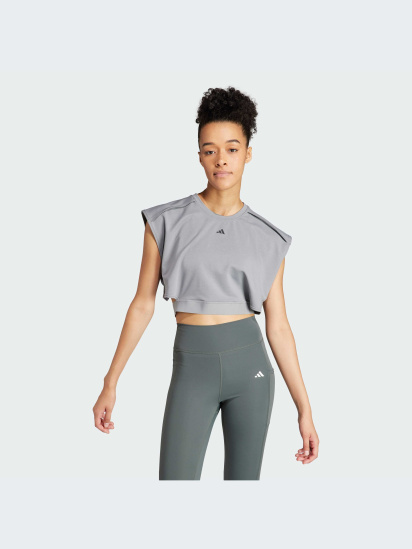 Топ спортивный adidas IT6733-KZ для женщин, цвет: Серый - купить по ...