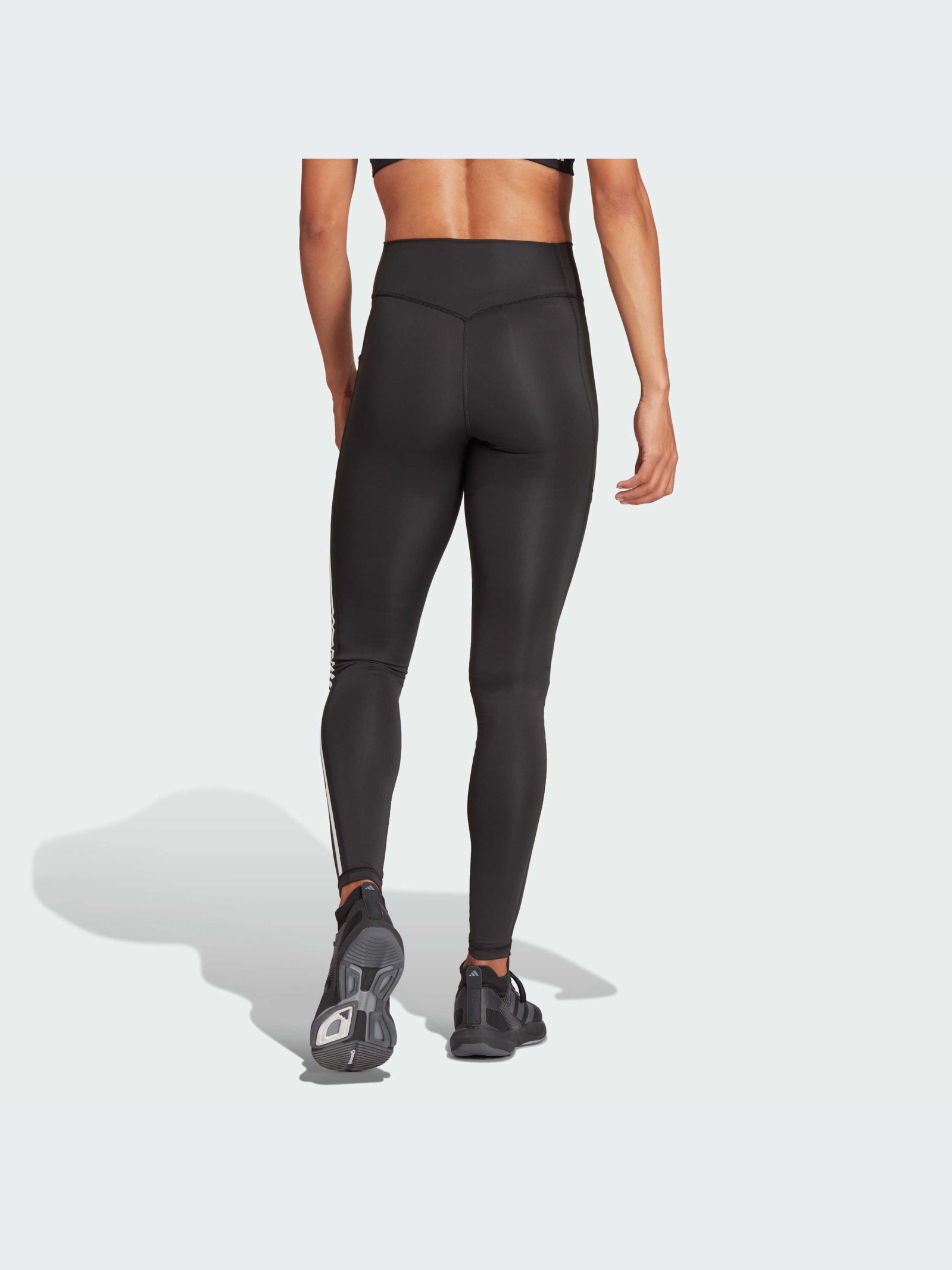 Леггинсы спортивные adidas 3 Stripes IT9105-KZ для женщин, цвет: Чёрный ...