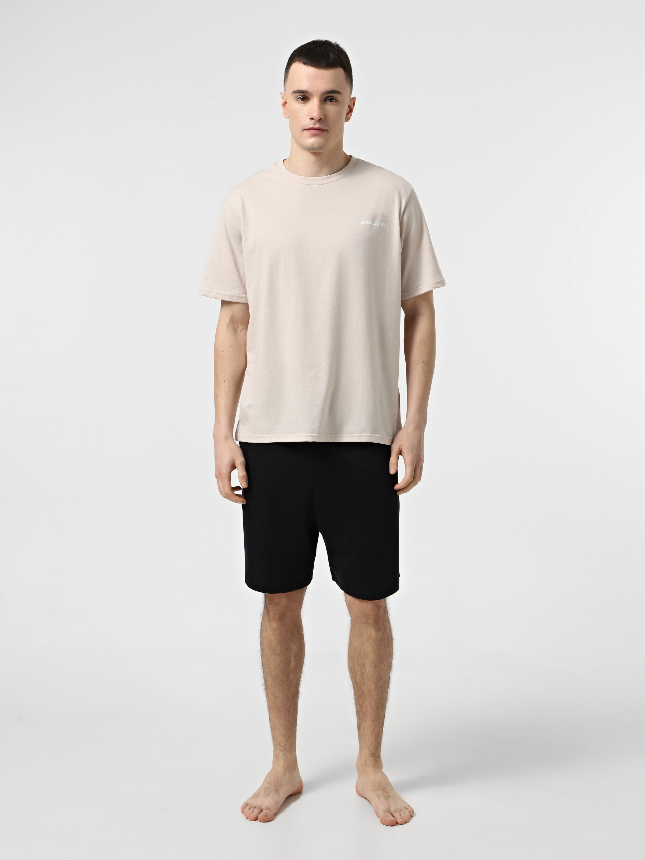 Комплект білизни JACK & JONES 12273635_Moonbeam Black shorts для чоловіків, колір: Сірий/чорний ...