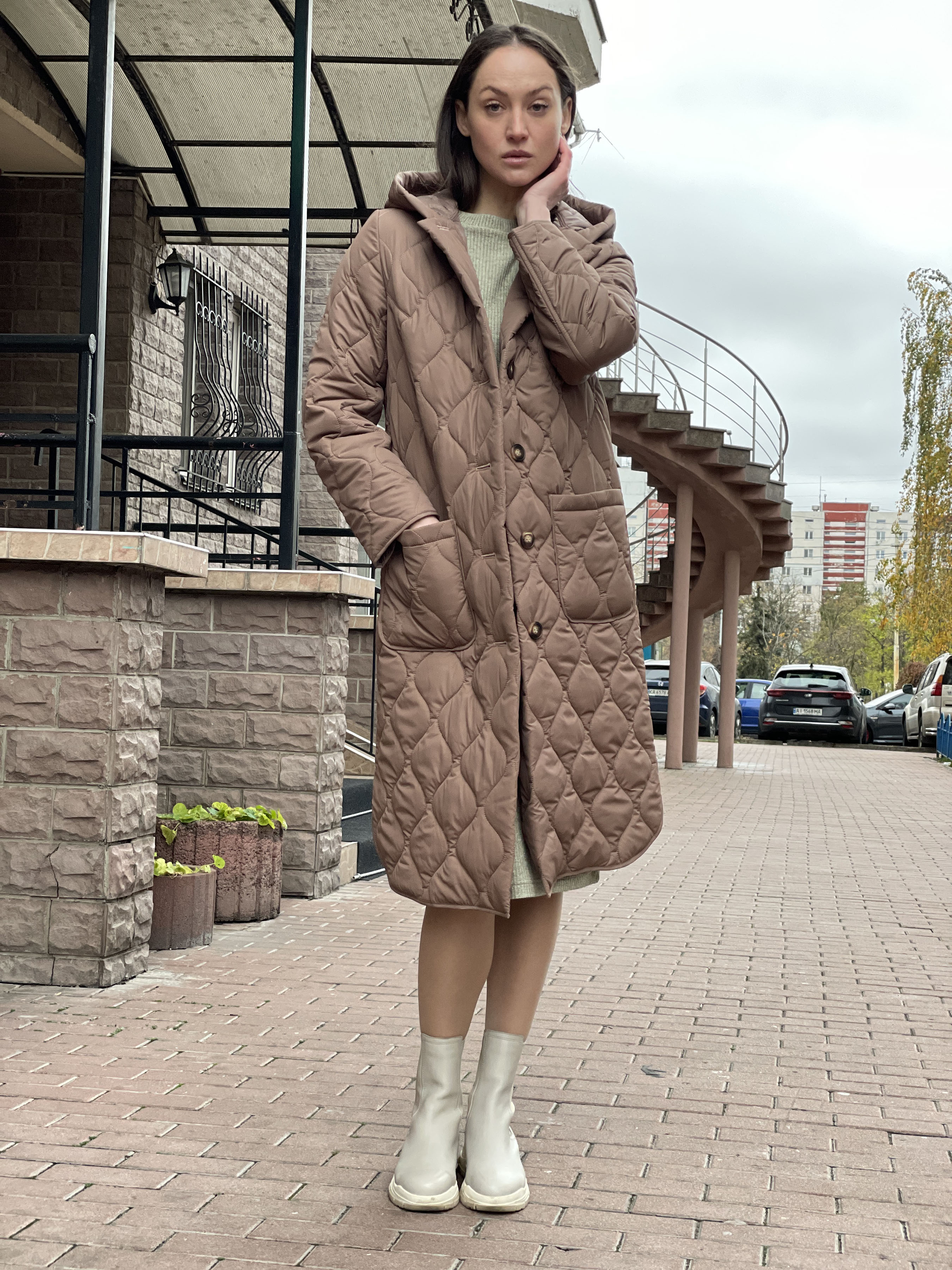 Пальто з утеплювачем CAT ORANGE 4445c для жінок, колір: Світло ...