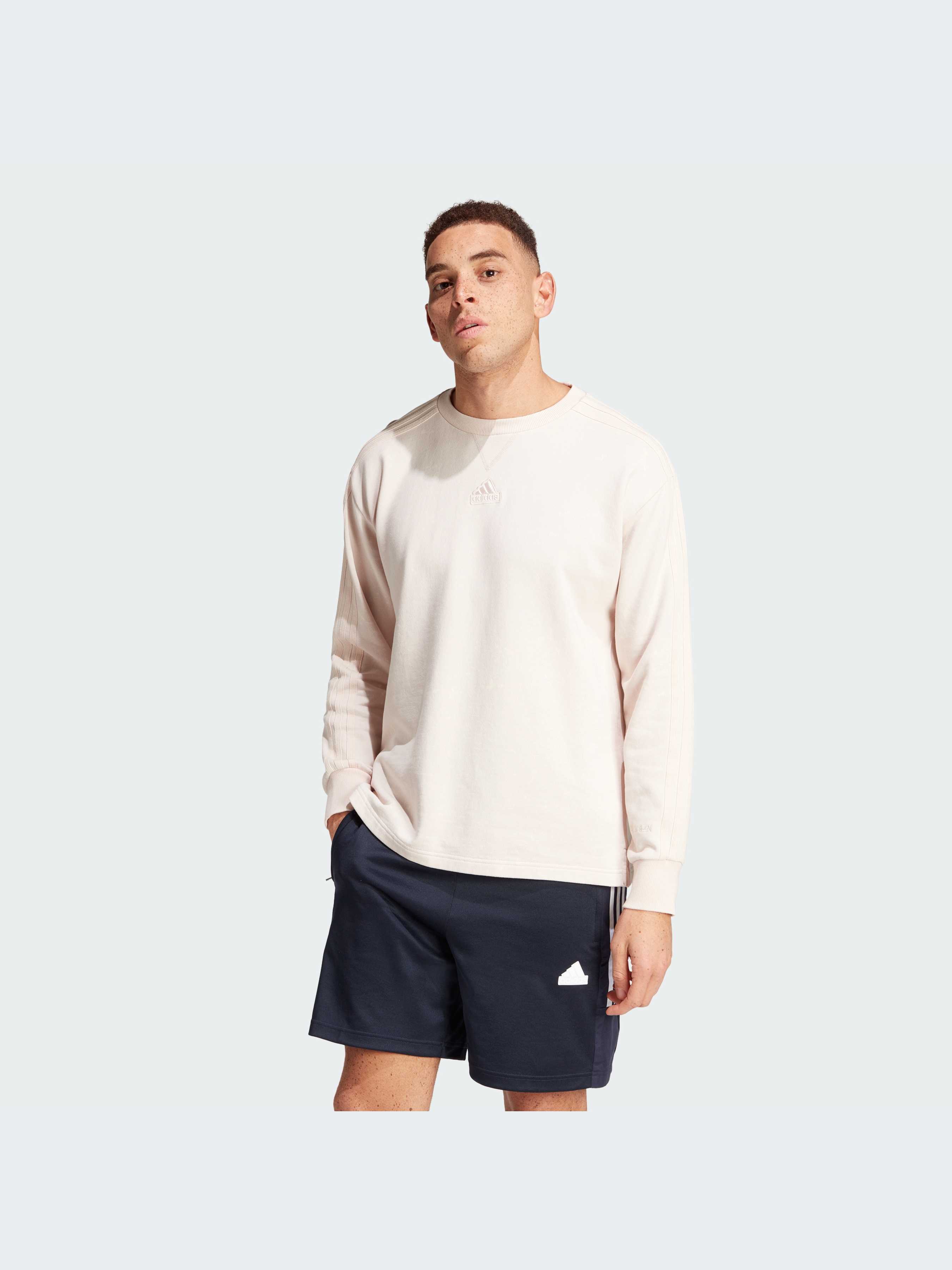 Світшот adidas 3 Stripes IR5255 для чоловіків, колір: Рожевий - купити ...