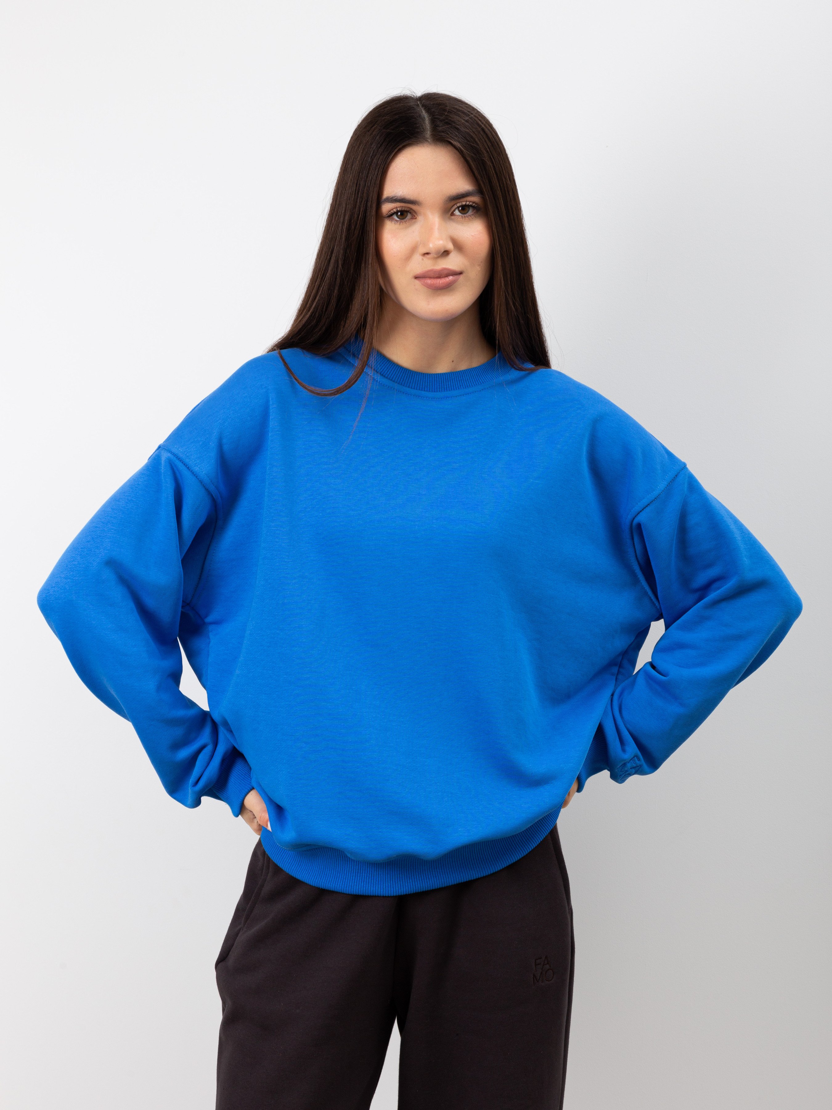 Світшот Famo SW-13383_09 для жінок, колір: Синій - купити в Києві, Україні в магазині Intertop ...