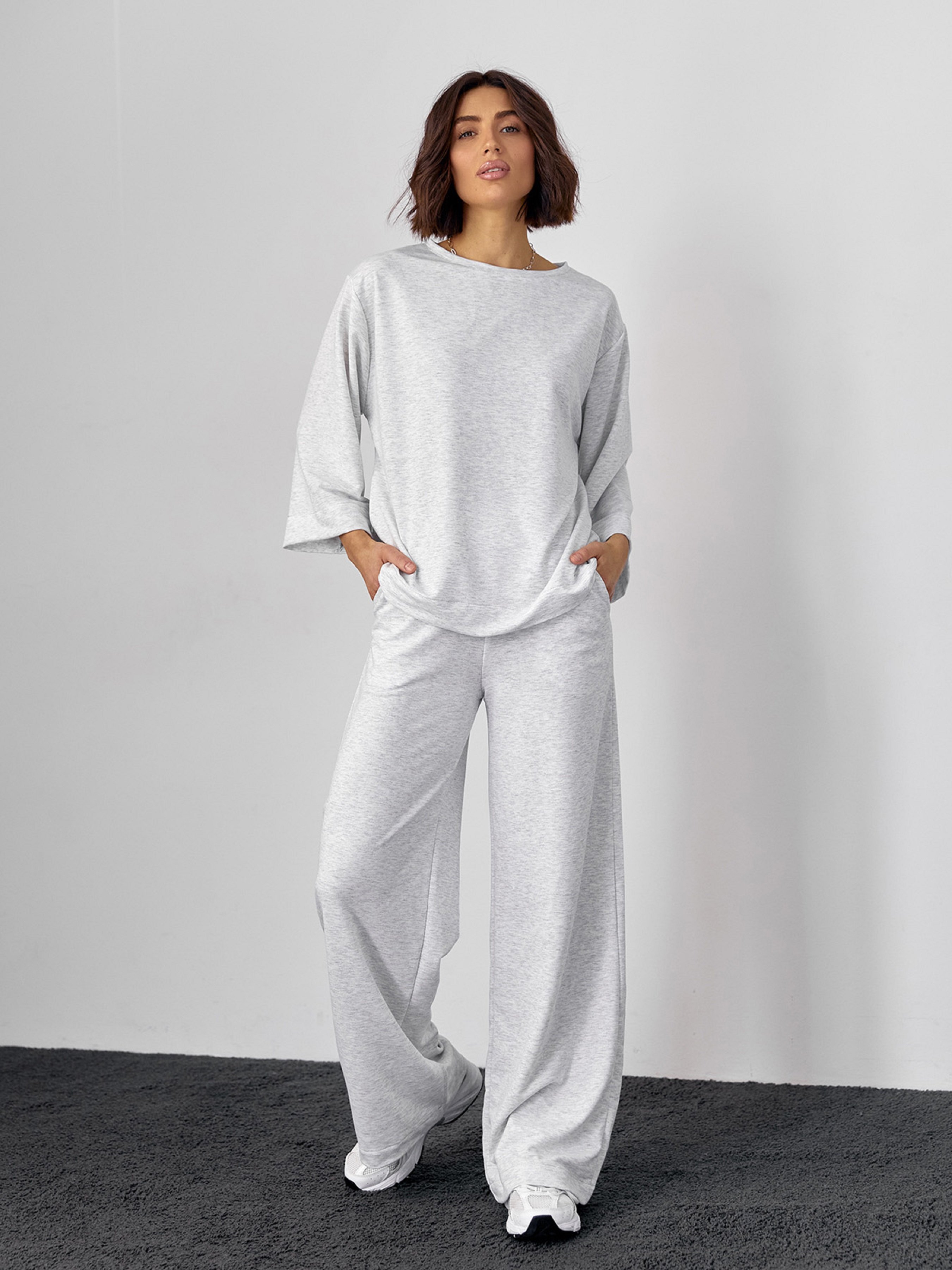 Костюм ISSA Plus 14586_светло_серый для жінок, колір: Світло-сірий - купити в Києві, Україні в ...