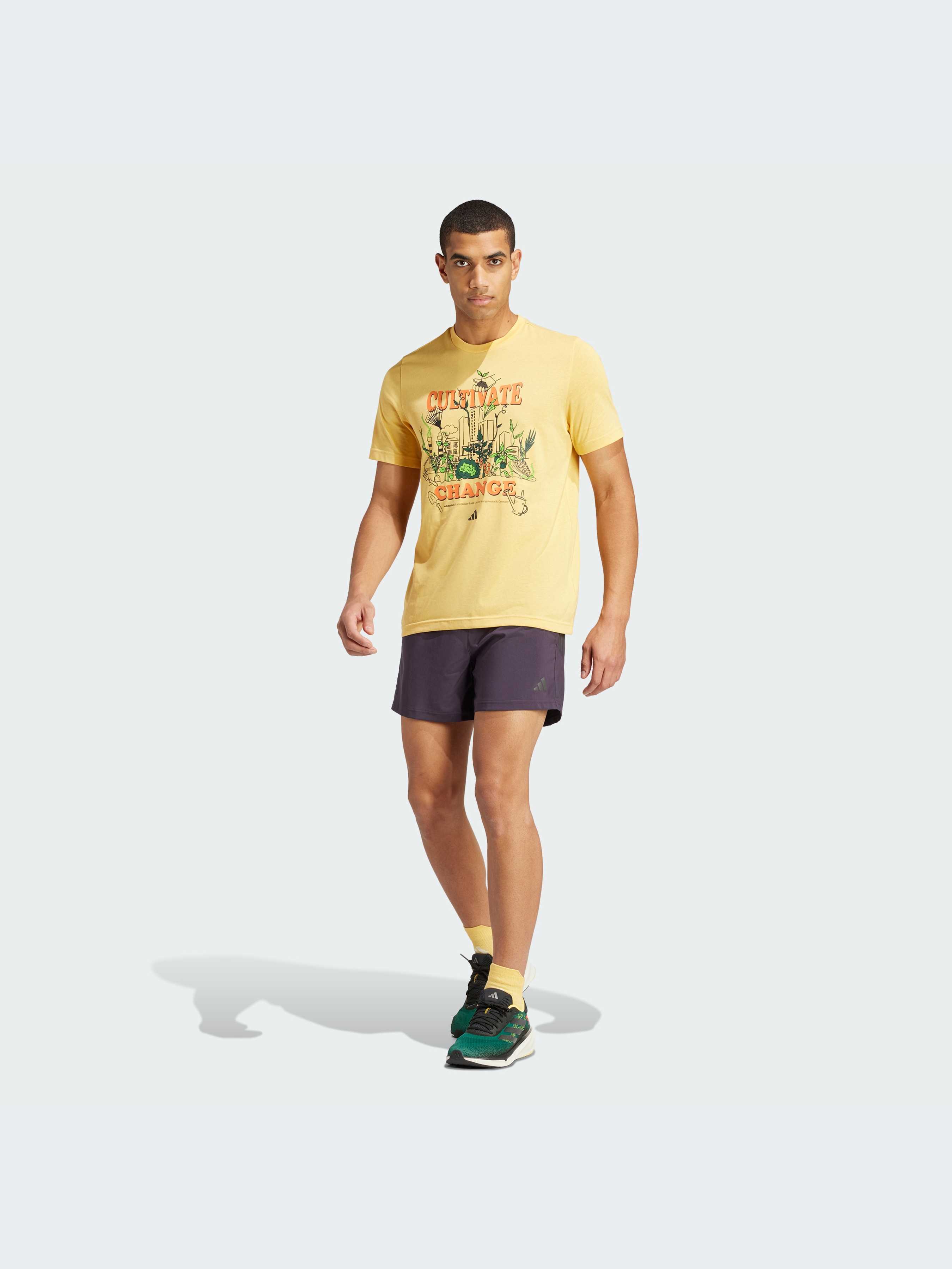 Футболка спортивна adidas IY7599 для чоловіків, колір: Жовтий - купити ...