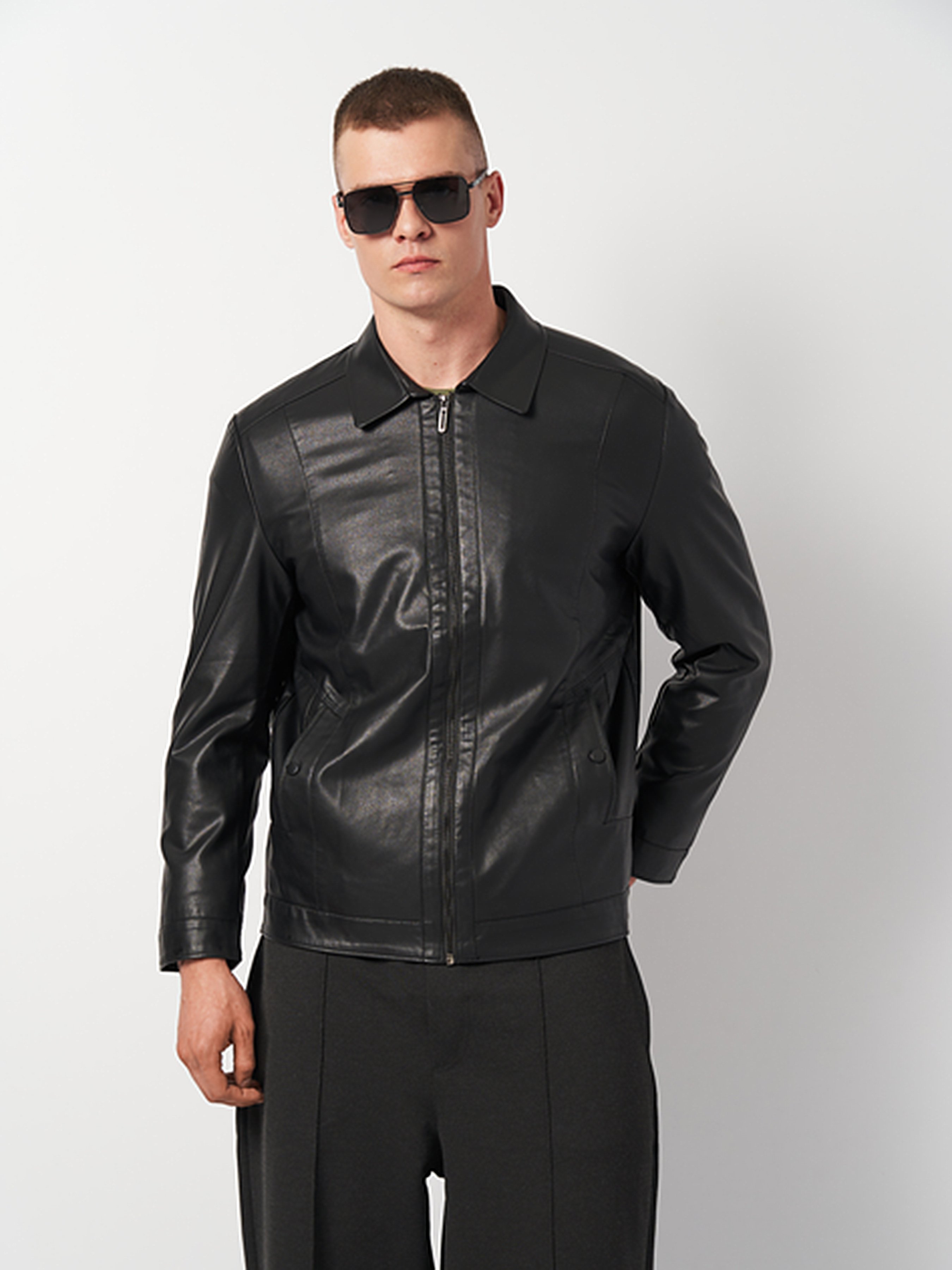 Шкіряна куртка Ricco Grande k16699bl для чоловіків, колір: Чорний ...