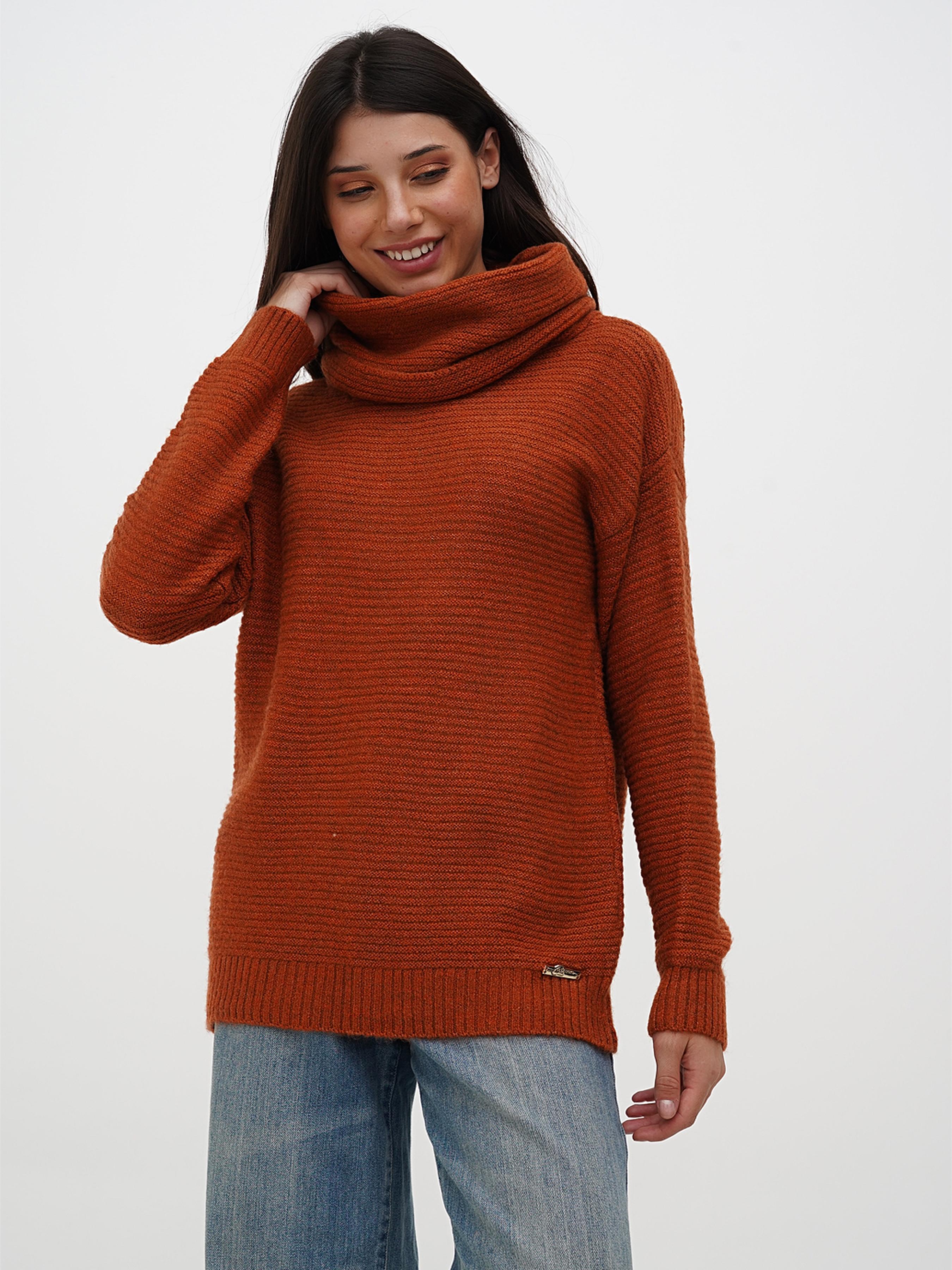 Свитер Sassofono A271-SC-3532_коричневый для женщин, цвет: Коричневый ...