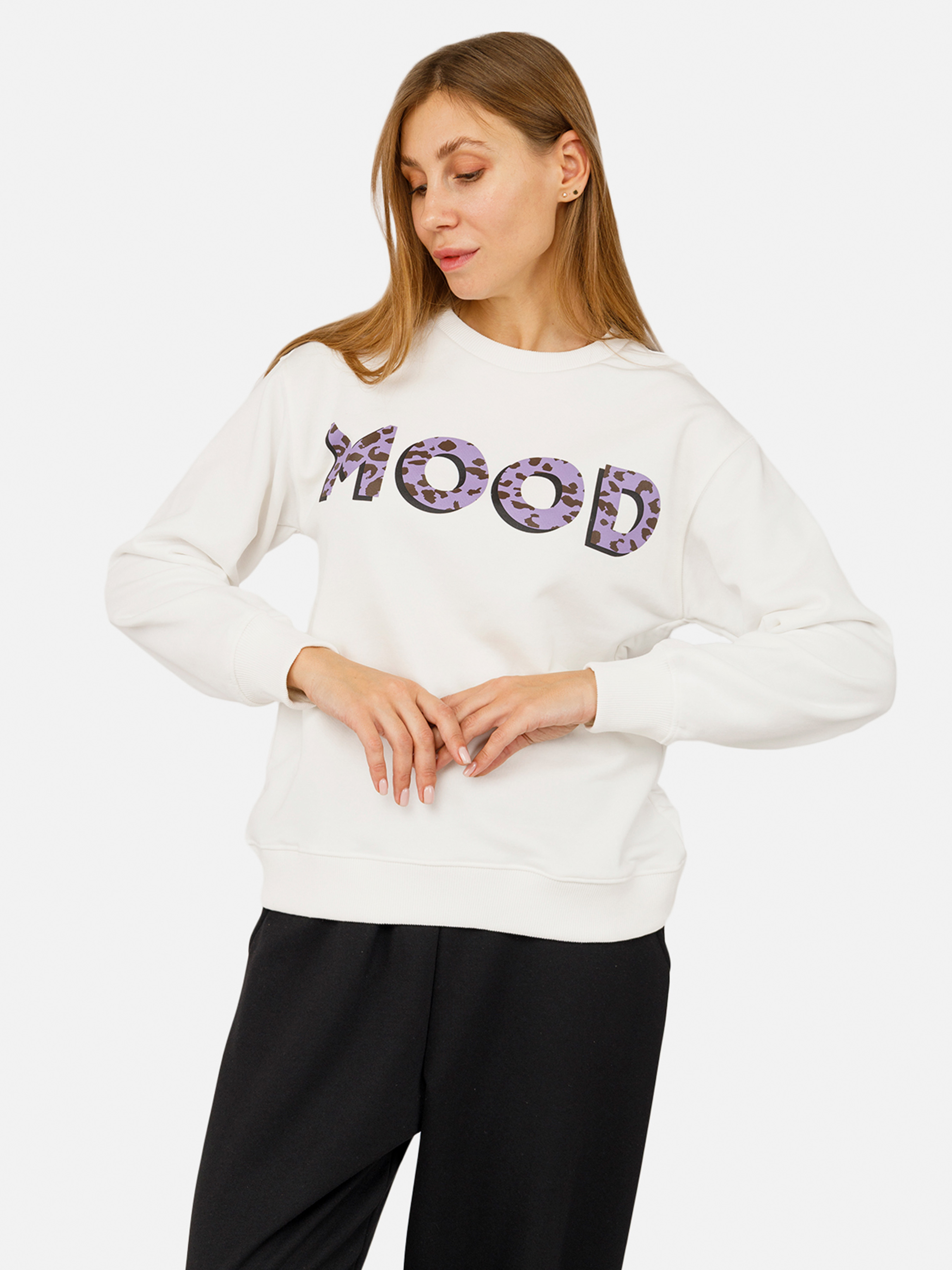 Світшот YUKI ЦБ-00262504 для жінок, колір: Молочний - купити в Києві ...