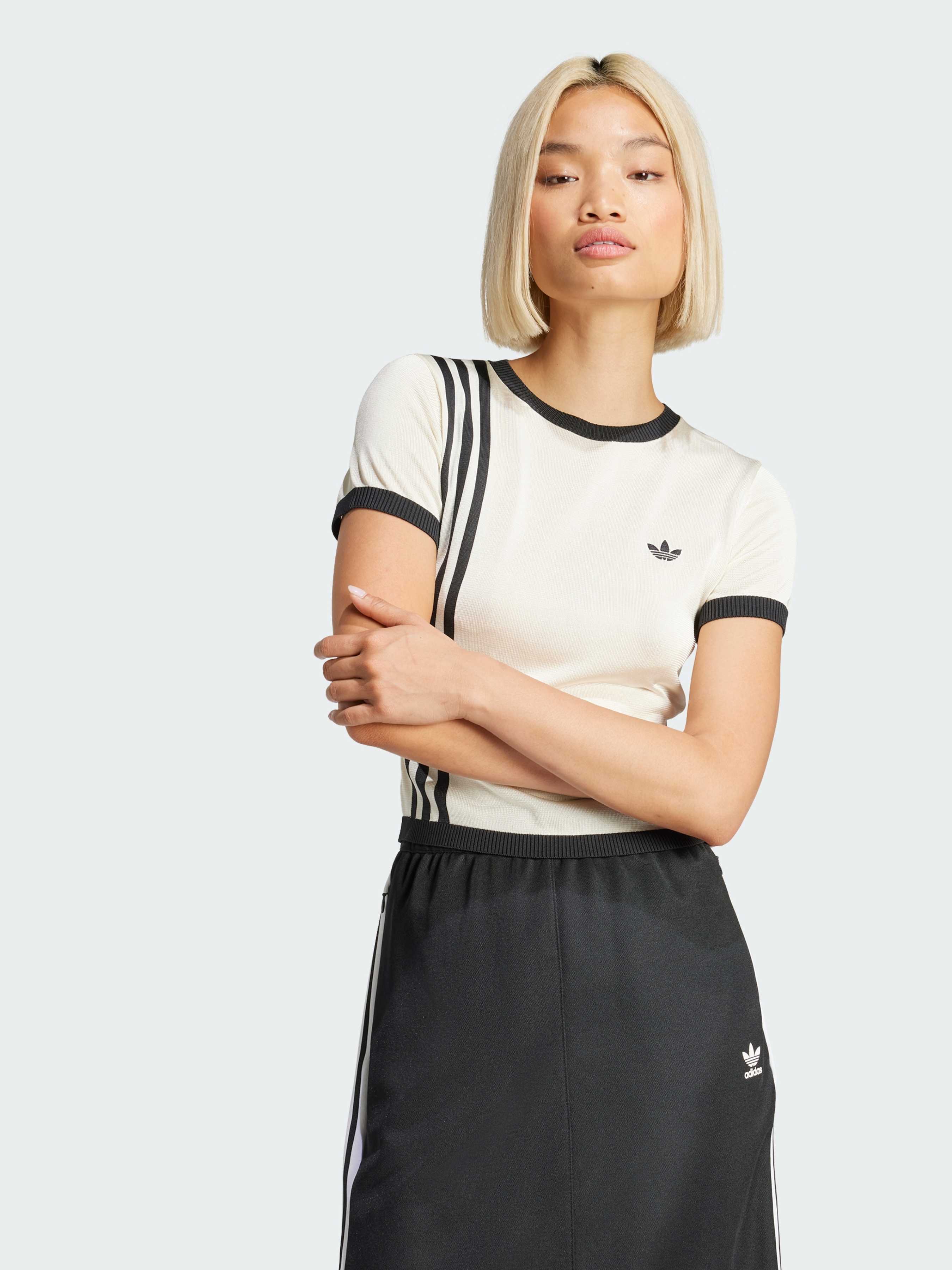 Футболка adidas 3 Stripes JJ0961 для жінок, колір: Білий - купити в ...