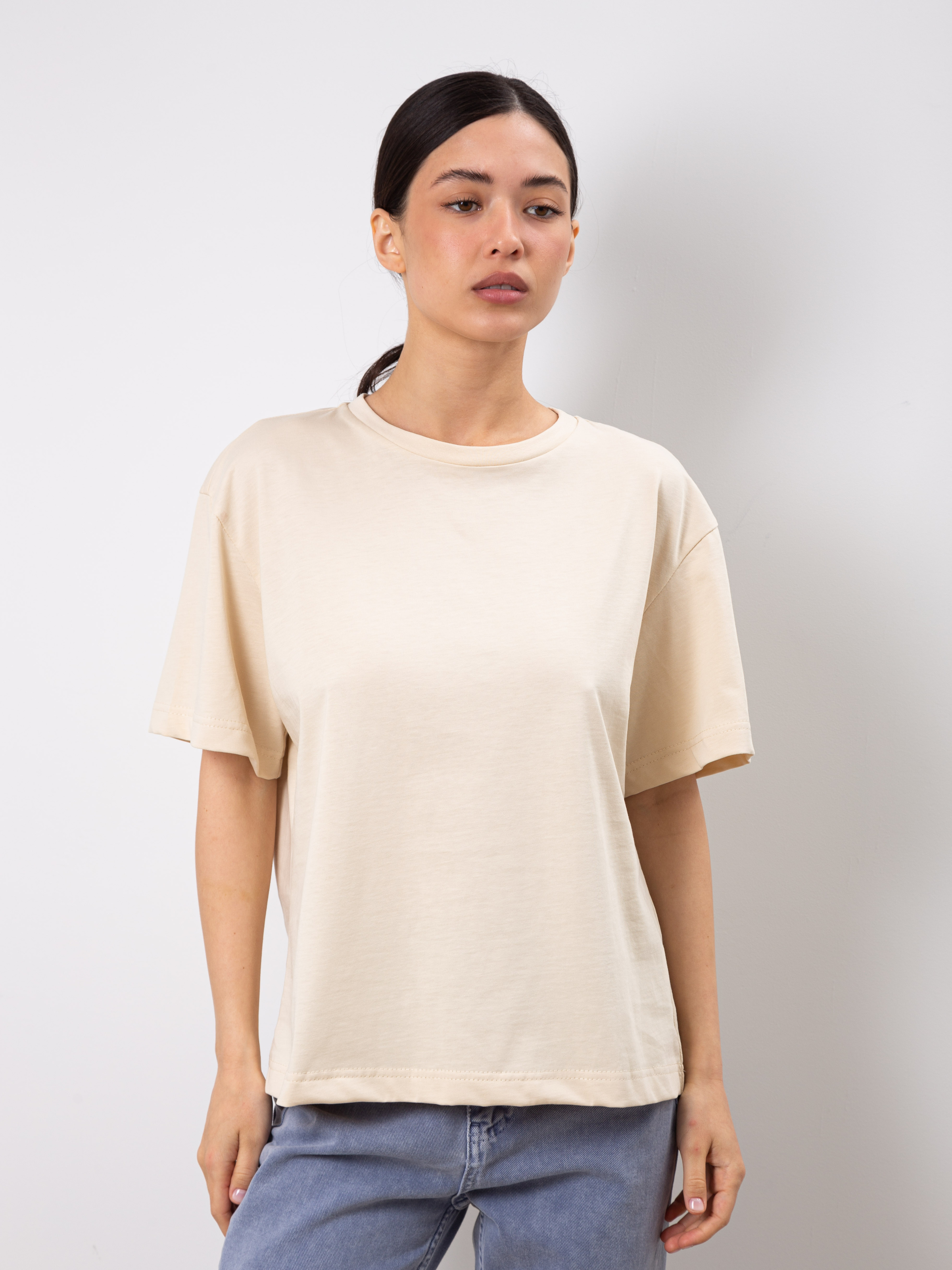 Футболка Famo FUT-090_04 для жінок, колір: Бежевий - купити в Києві, Україні в магазині Intertop ...