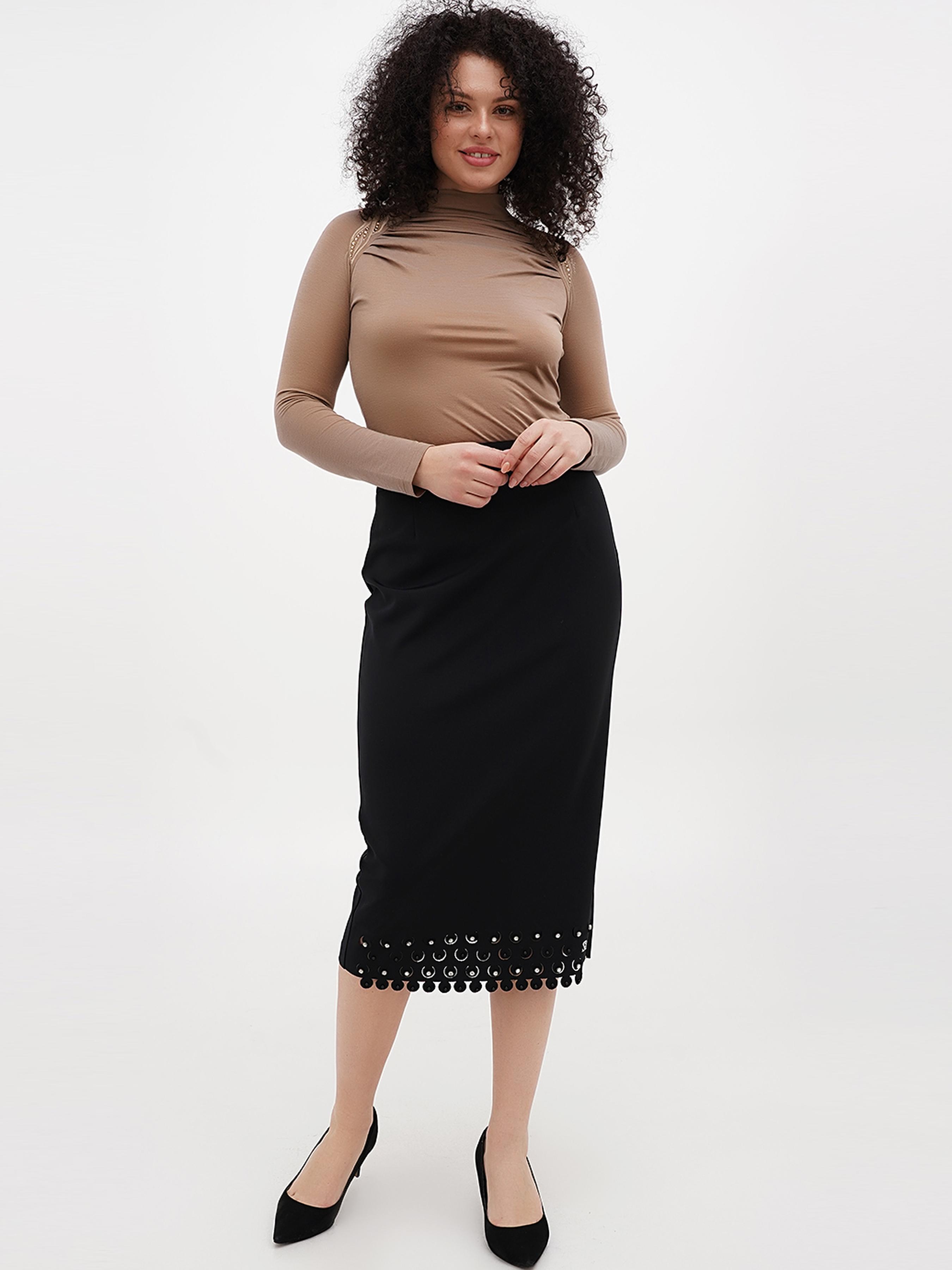 Спідниця міді Sassofono A271-SF-1357 для жінок, колір: Чорний - купити в Києві, Україні в ...