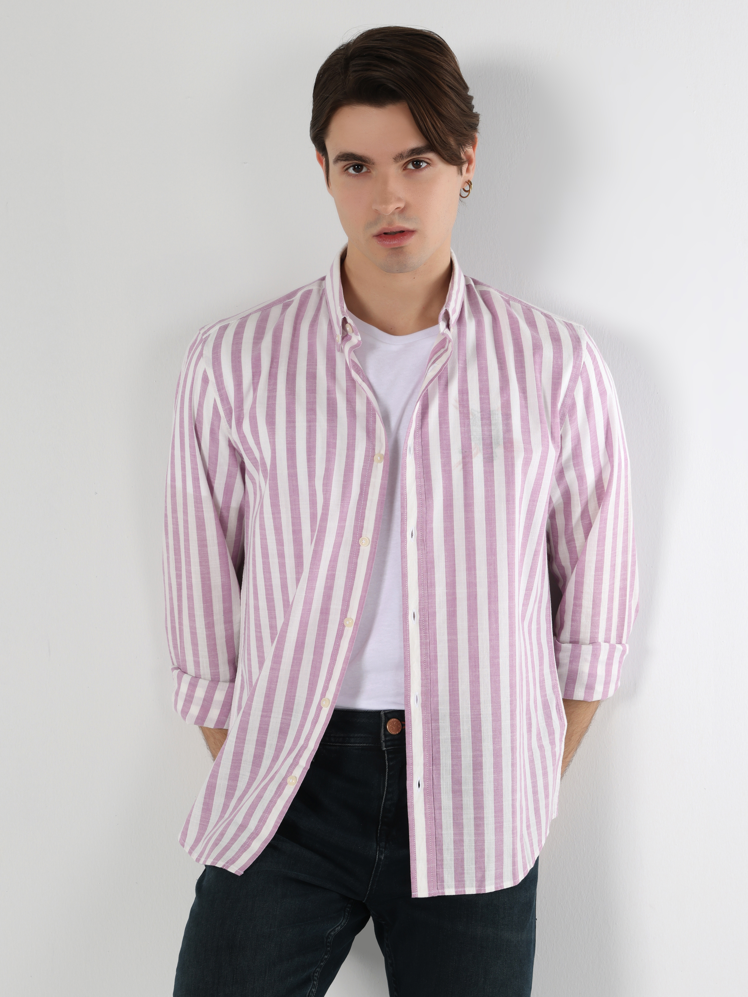 Сорочки Colin’s CL1063654_Q1.V1_LIL для чоловіків, колір: Фіолетовий ...