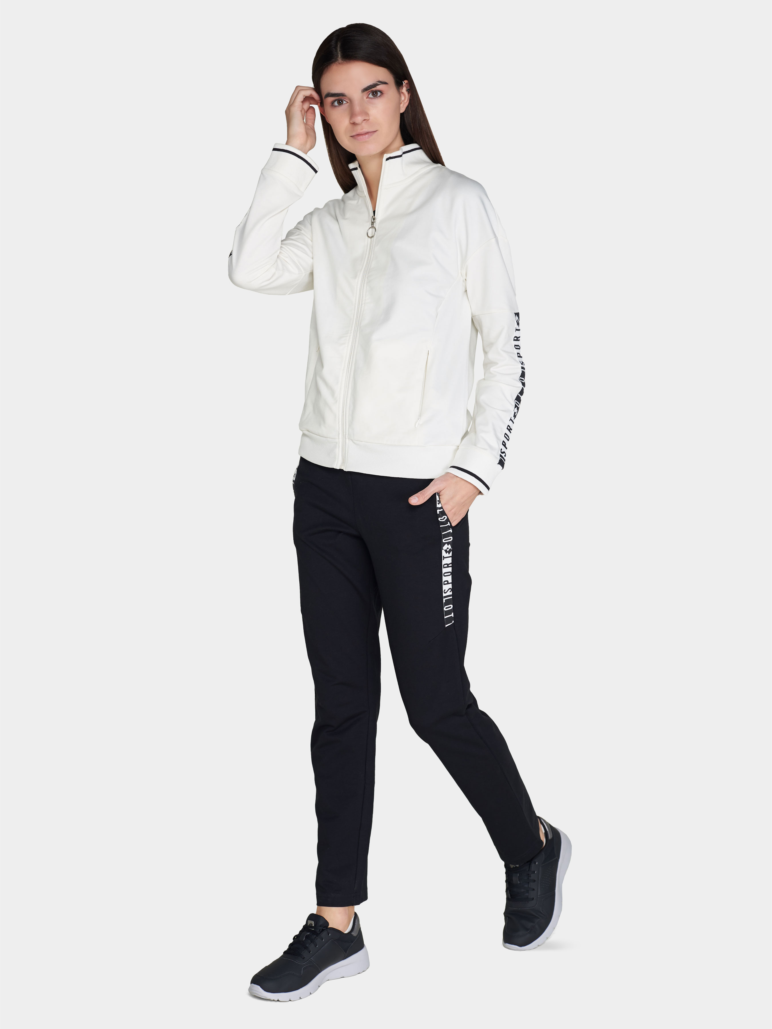 Спортивний костюм Lotto 215720_3GR для жінок, колір: Білий/чорний ...